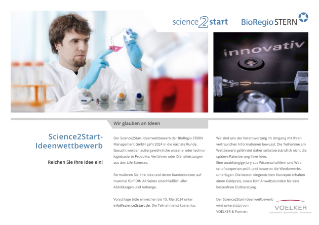 Science2Start | BioRegio STERN | Wirtschaft weiterdenken